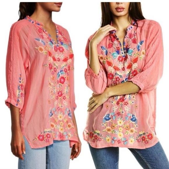 Johnny Was | Tops | New With Tags Johnny Was Embroidered Top | Poshmark